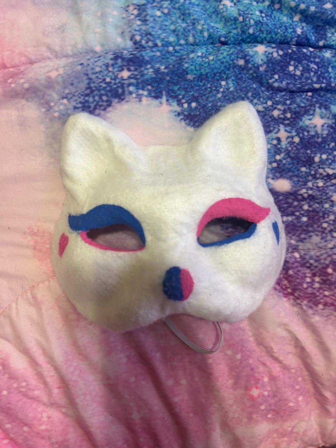 Pink and Blue Clown Mask - Etsy