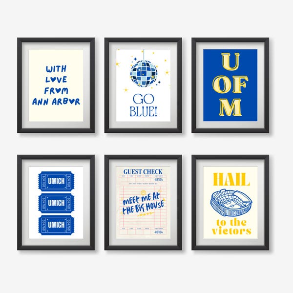 University of Michigan Decor - Etsy