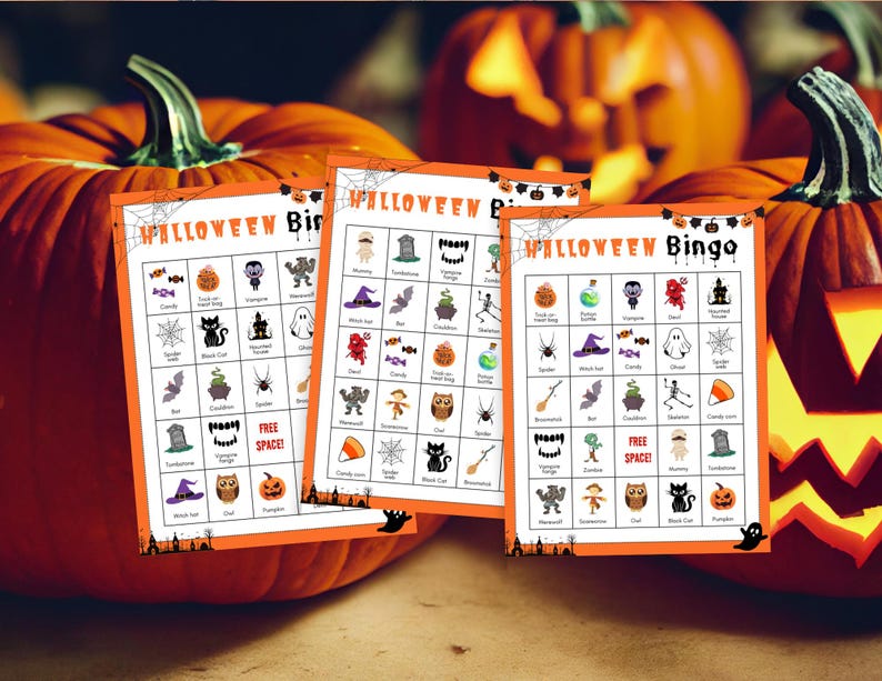 Halloween Bingo, Halloween Games, Halloween Party, Halloween Bingo ...
