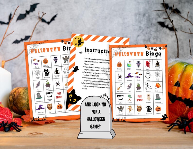 Halloween Bingo, Halloween Games, Halloween Party, Halloween Bingo ...
