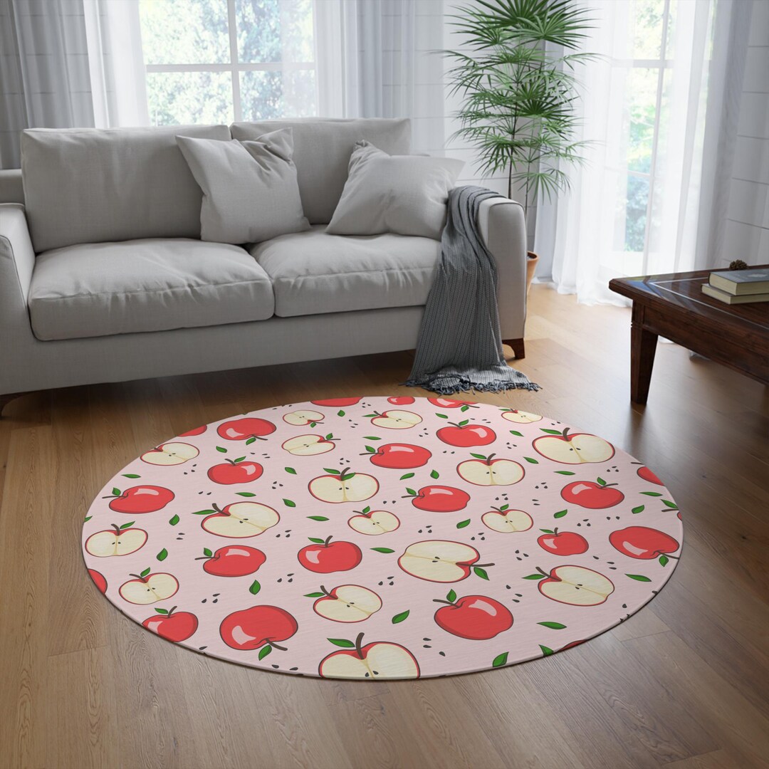 Apples Premium Round Rug - Etsy