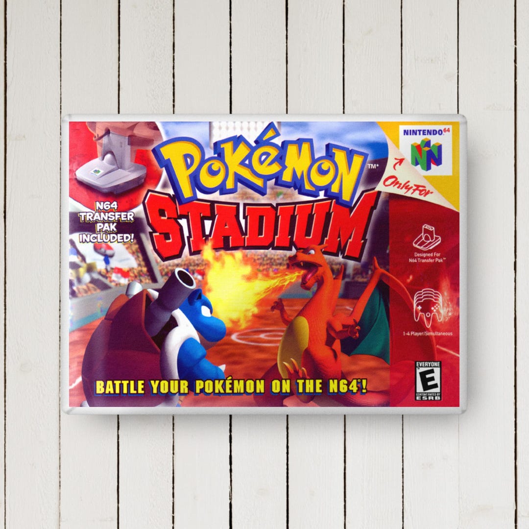 Pokémon Stadium Nintendo 64 Box Art Shaped Pillow - Etsy