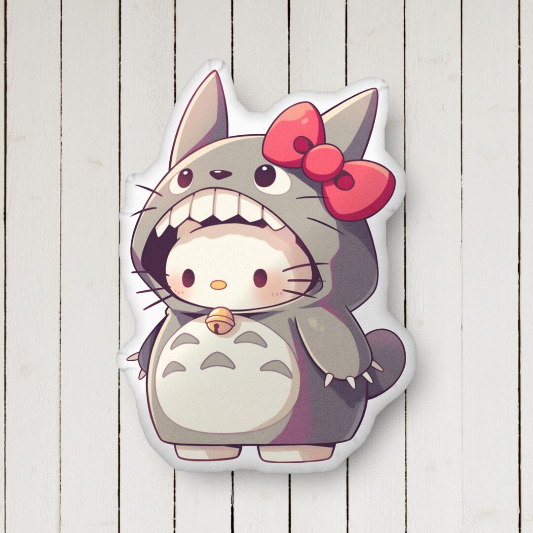 Hello Kitty Totoro Cosplay Plush Pillow - Etsy
