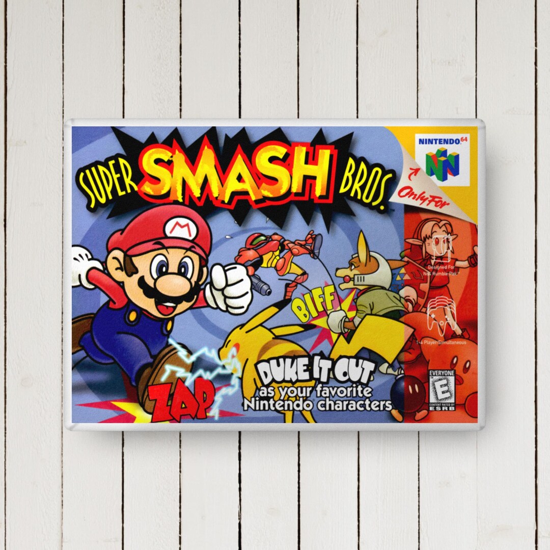 Super Smash Bros Nintendo 64 Box Art Plush Pillow - Etsy
