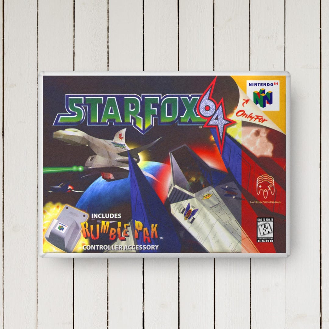 Starfox 64 Nintendo 64 Box Art Plush Pillow - Etsy