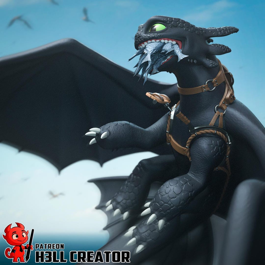 OBSIDIAN WING Von [h3ll Creator] | 170mm Figur | 16K 3D Druck ...