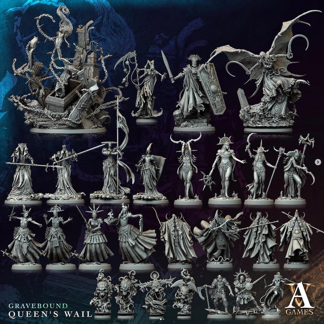 COMPLETE SET: gravebound Queen's Wail by archvillain Games 8K 3D ...