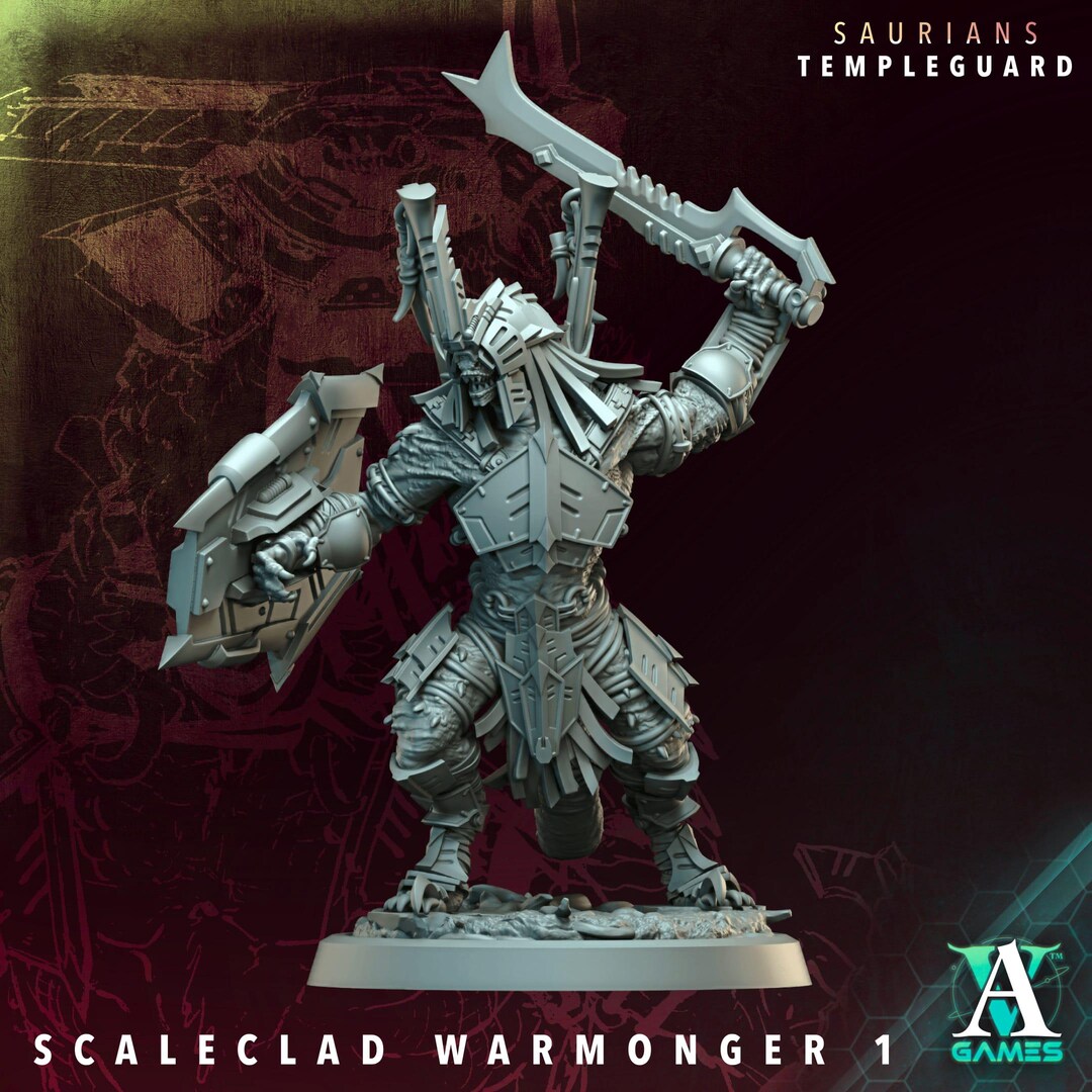 SCALECLAD WARMONGER From "saurians - Templeguard" by [archvillain Games ...