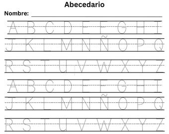 Abecedario/numbers Handwriting Practice, Handwriting Kindergarten ...