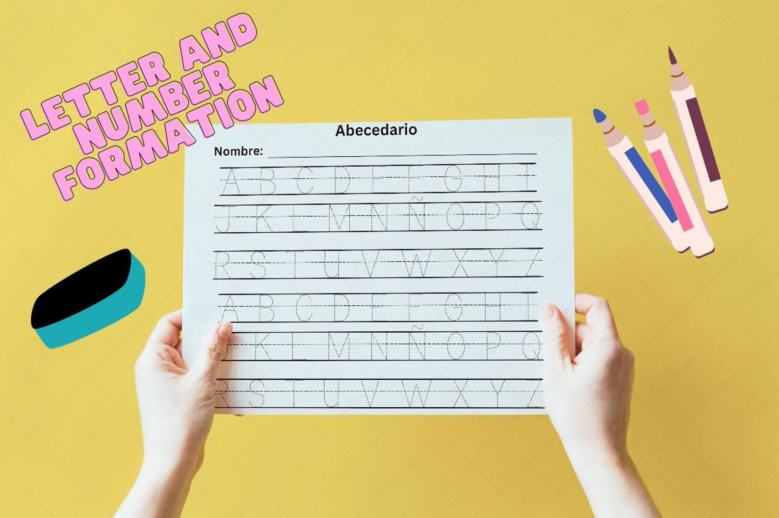 Abecedario/numbers Handwriting Practice, Handwriting Kindergarten ...