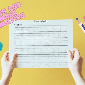 Abecedario/numbers Handwriting Practice, Handwriting Kindergarten ...