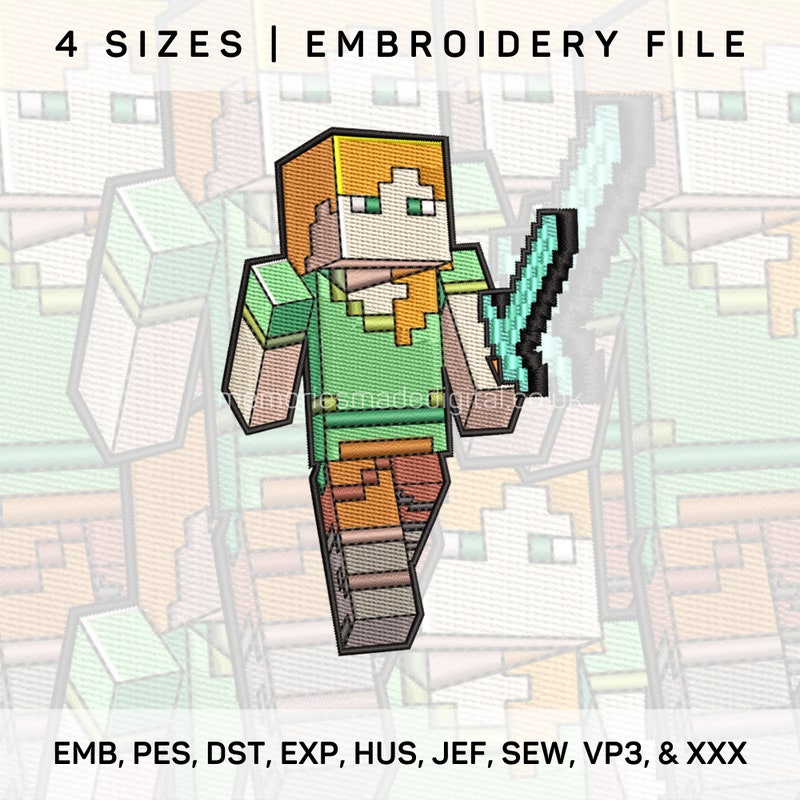 Mindcraft Machine Embroidery Designs - Etsy