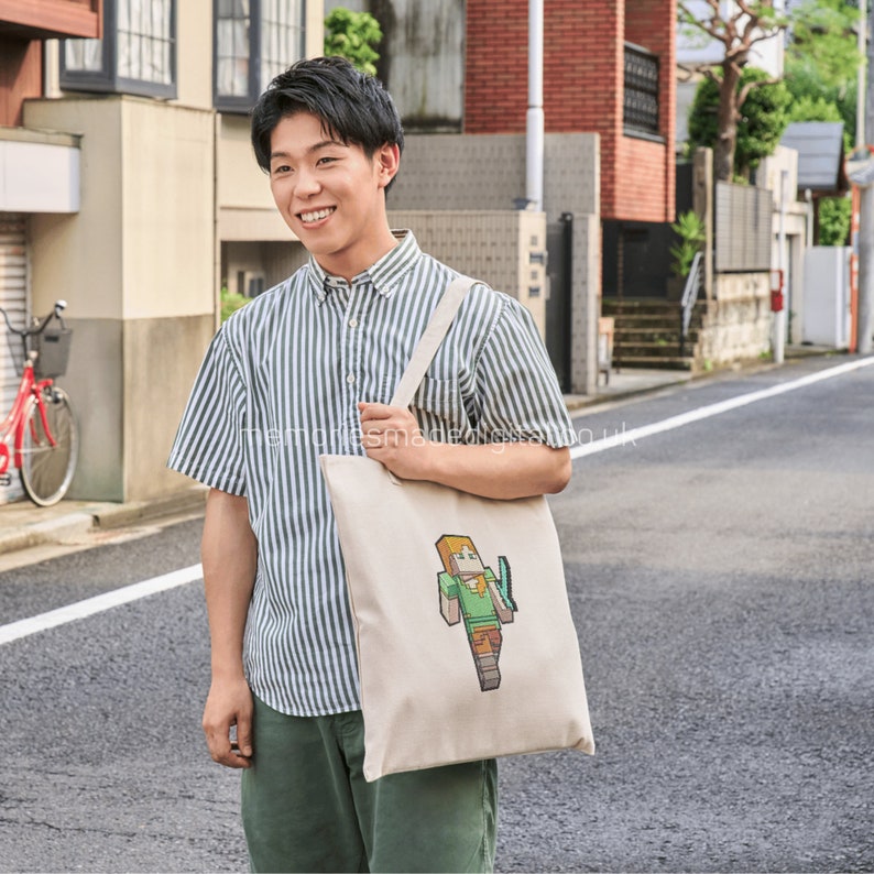 Gamer Alex Embroidery File Pixel Art Pattern, Video Game Character ...