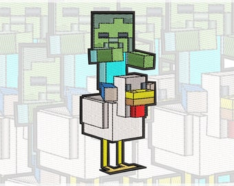 Gamer Alex Embroidery File Pixel Art Pattern, Video Game Character ...