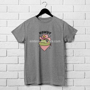 Sheriff Frog Embroidery Design Saying Howdy Cute Cowboy Animal Machine ...