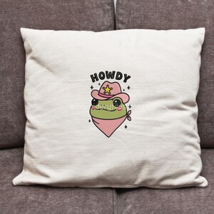 Sheriff Frog Embroidery Design Saying Howdy Cute Cowboy Animal Machine ...