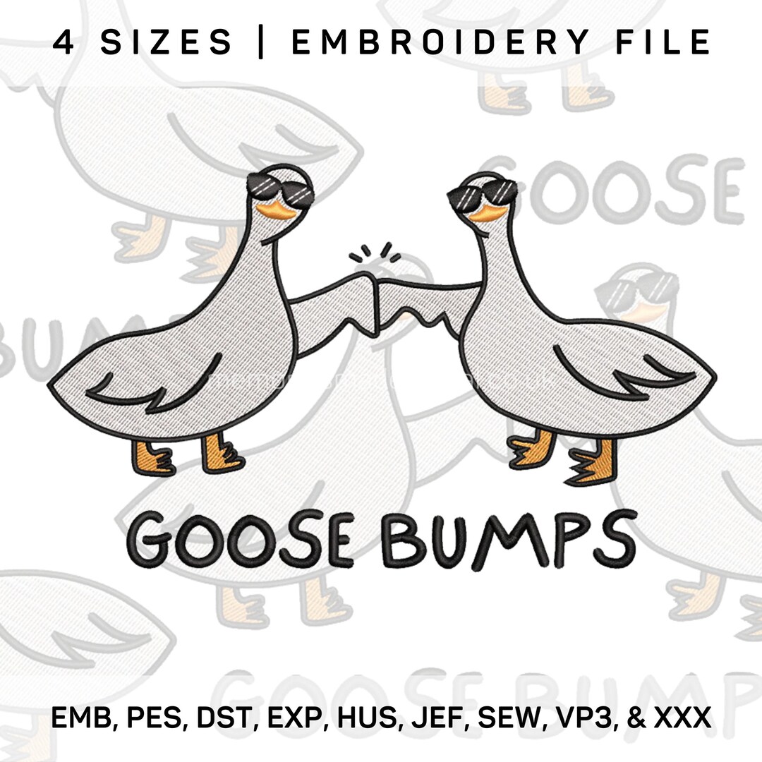 Goose Bumps Embroidery Design - Cool Geese Stitch File - Embroidery ...