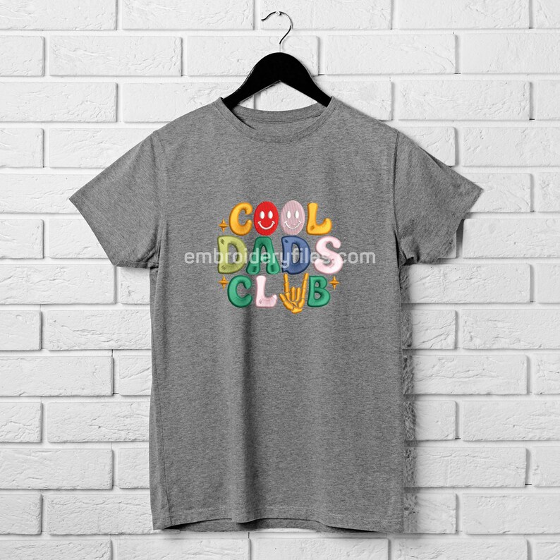 Cool Dads Club Embroidery Design Funny Father’s Day Machine Embroidery ...