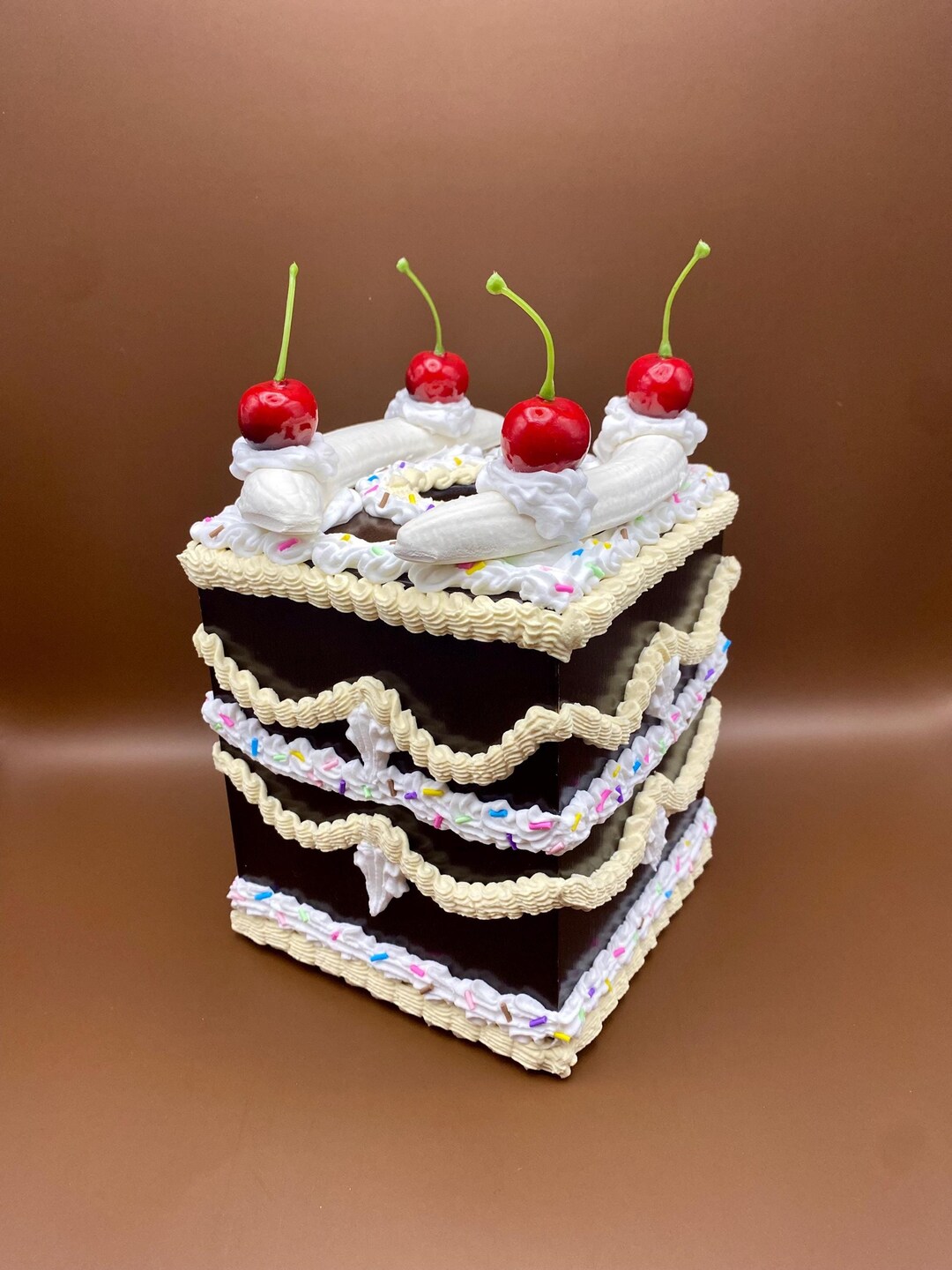 Banana Split/fake Cake/cake Tissue Box/cake Tissue Cover/tissue Cover ...