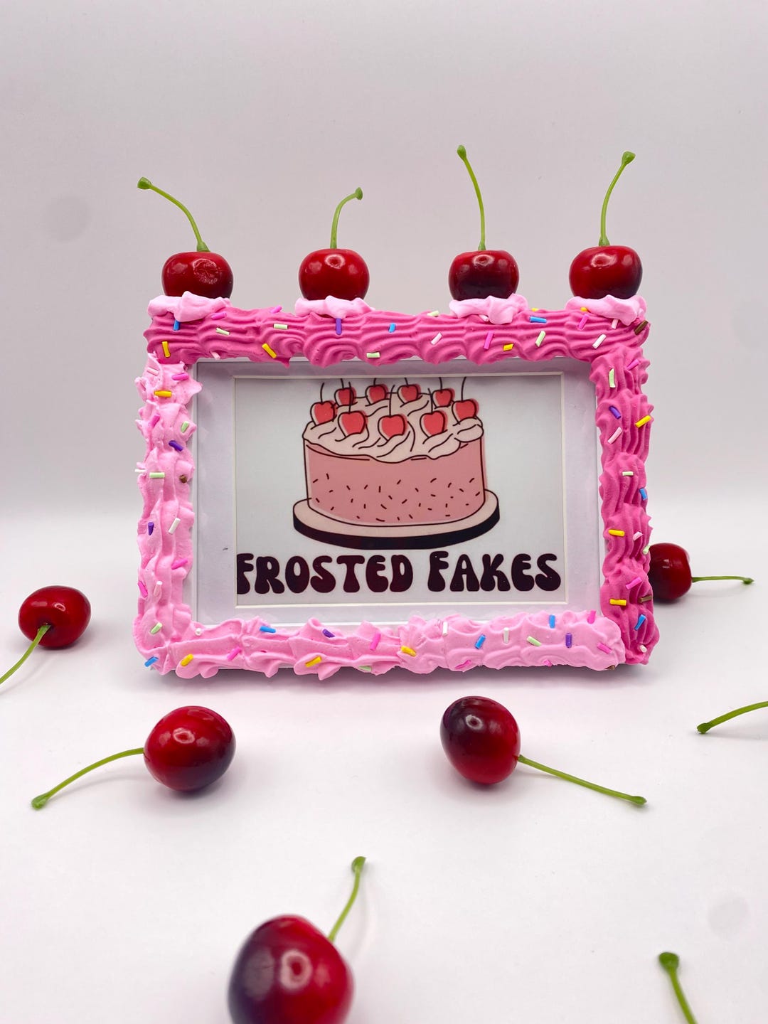 90's Chic Frame/frosted Frame/fake Cake Picture Frame/dessert Frame ...