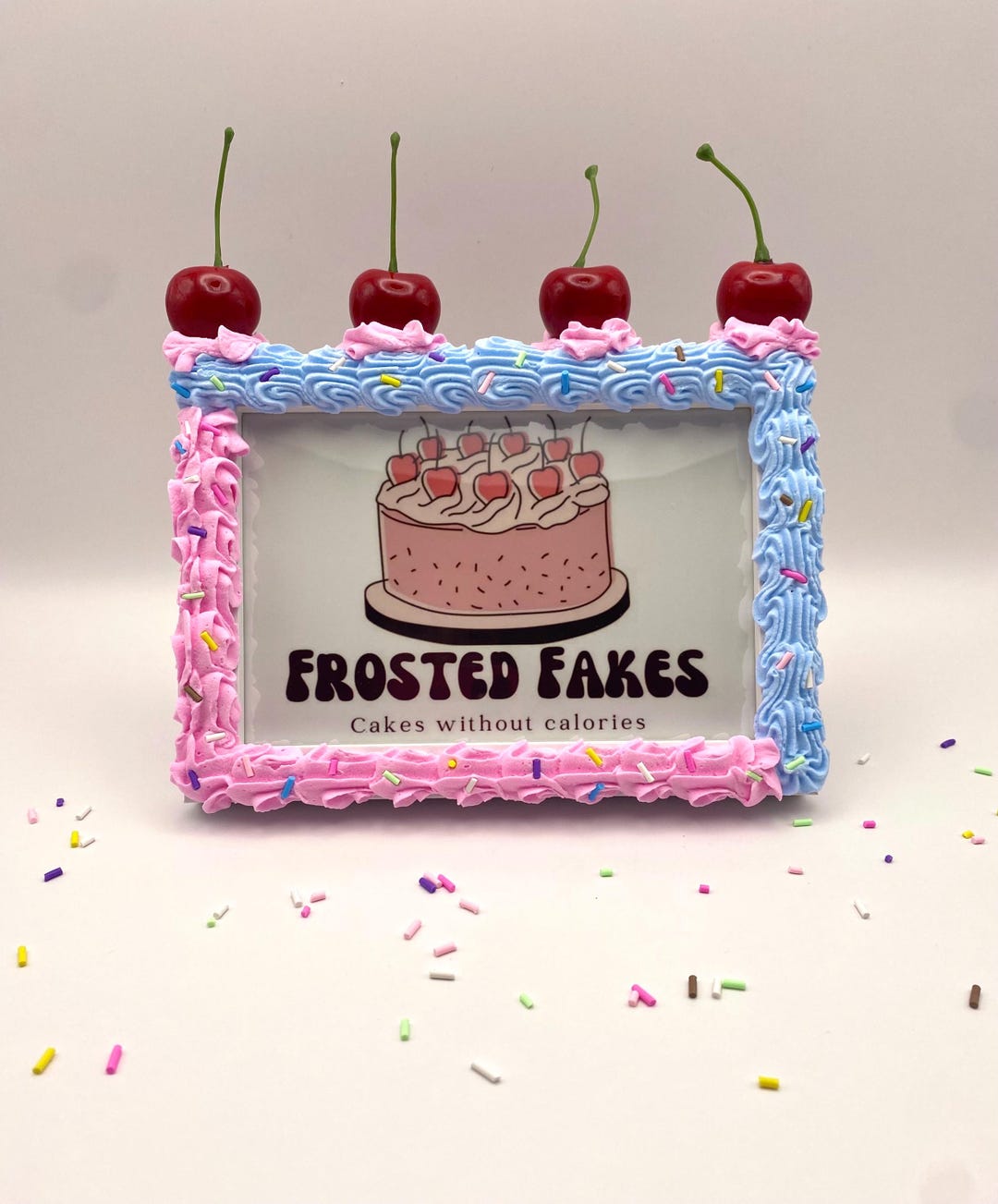 90's Chic Frame/frosted Frame/fake Cake Picture Frame/dessert Frame ...