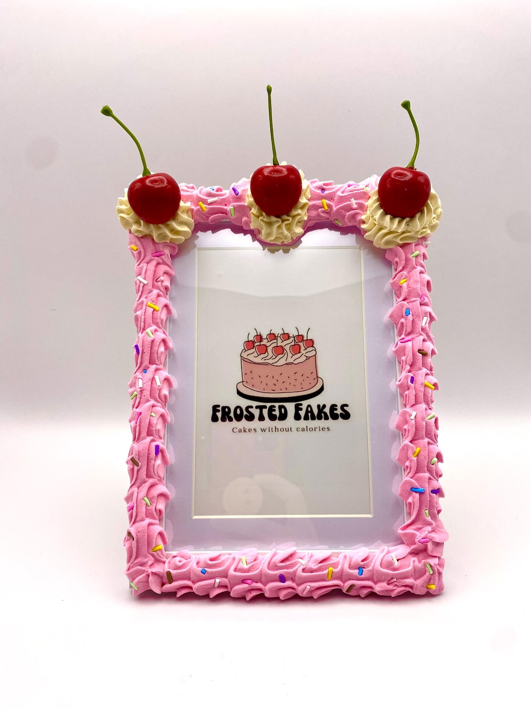 Pink Frame/frosted Frame/fake Cake Picture Frame/dessert Frame/quirky ...