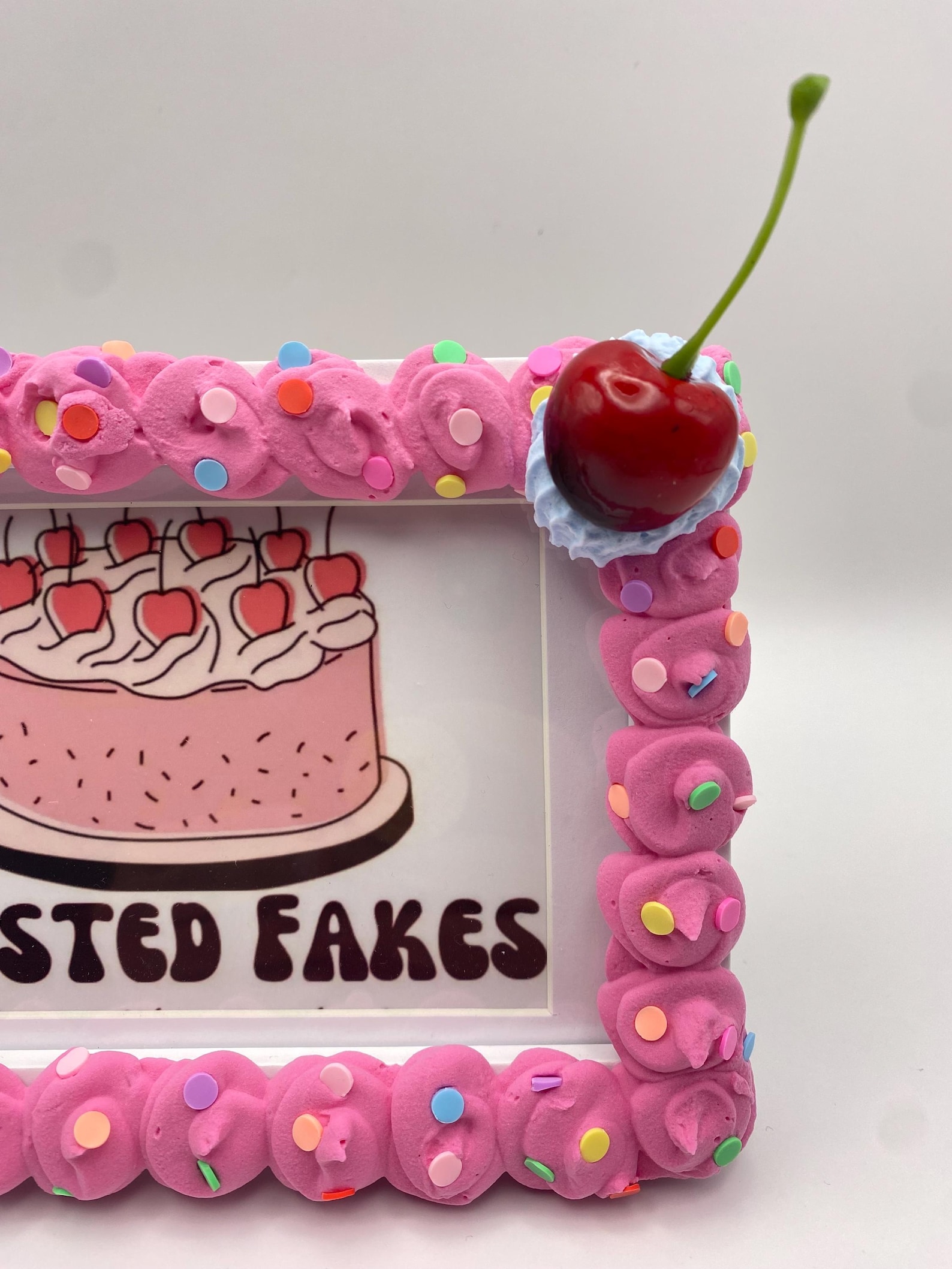 Pink Frame/frosted Frame/fake Cake Picture Frame/dessert Frame/quirky ...