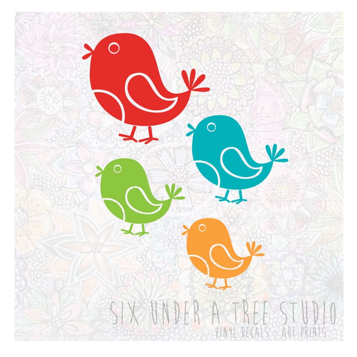Little Birds Vol 3 Wall Vinyl Decals Art Graphics Stickers - Etsy