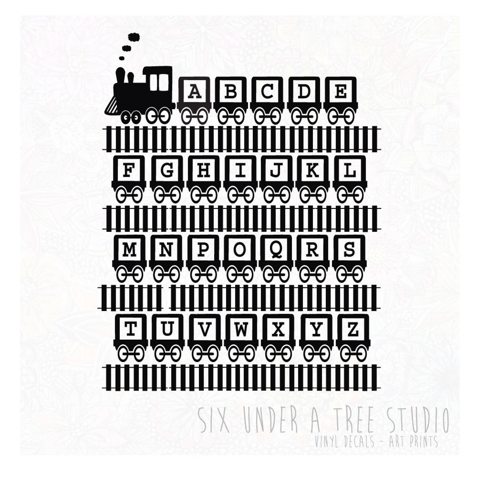 Alphabet Train Wall Vinyl Decals Art Graphics Stickers - Etsy