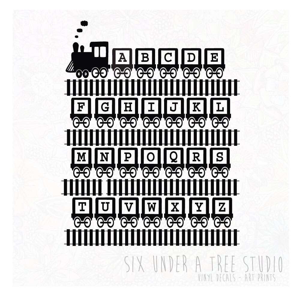 Alphabet Train Wall Vinyl Decals Art Graphics Stickers - Etsy