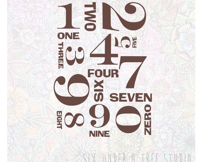 More Numbers Wall Vinyl Decals Art Graphics Stickers - Etsy