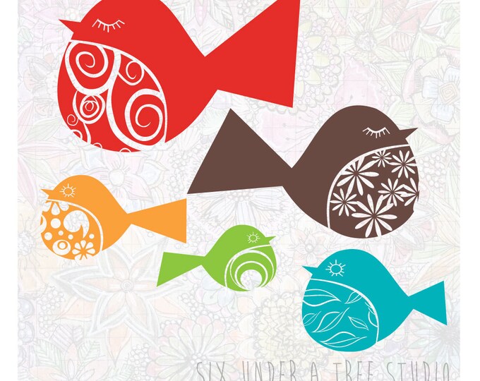 Fancy Birds Wall Vinyl Decals Art Graphics Stickers - Etsy