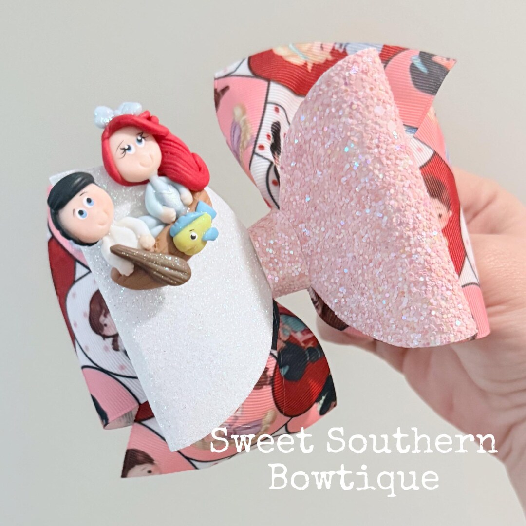 Princess Love Pinwheel Glitter Hair Bow - Etsy