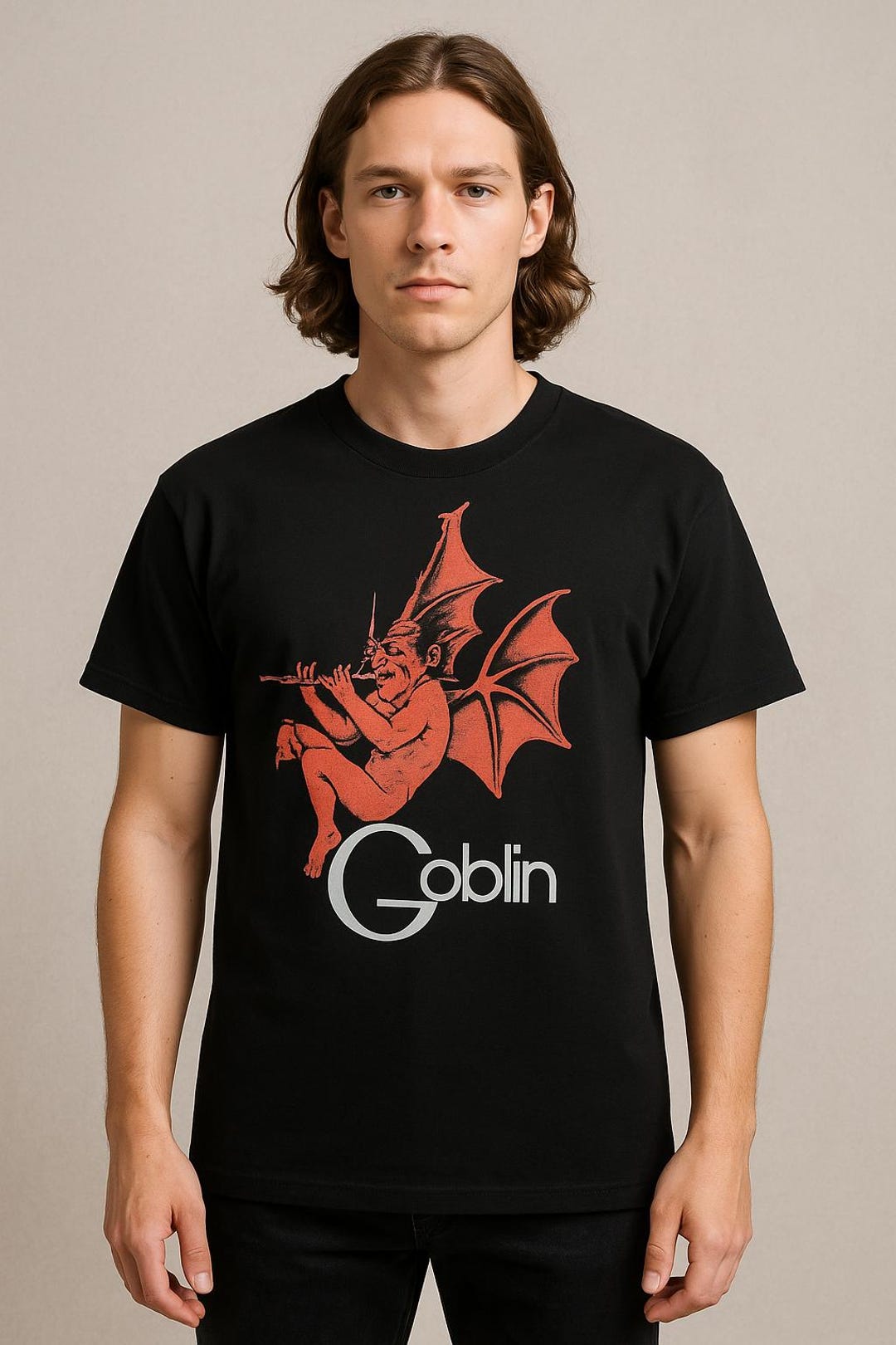 Vintage 90s Goblin Band T-shirt | Italian Prog Rock, Red Demon Graphic ...