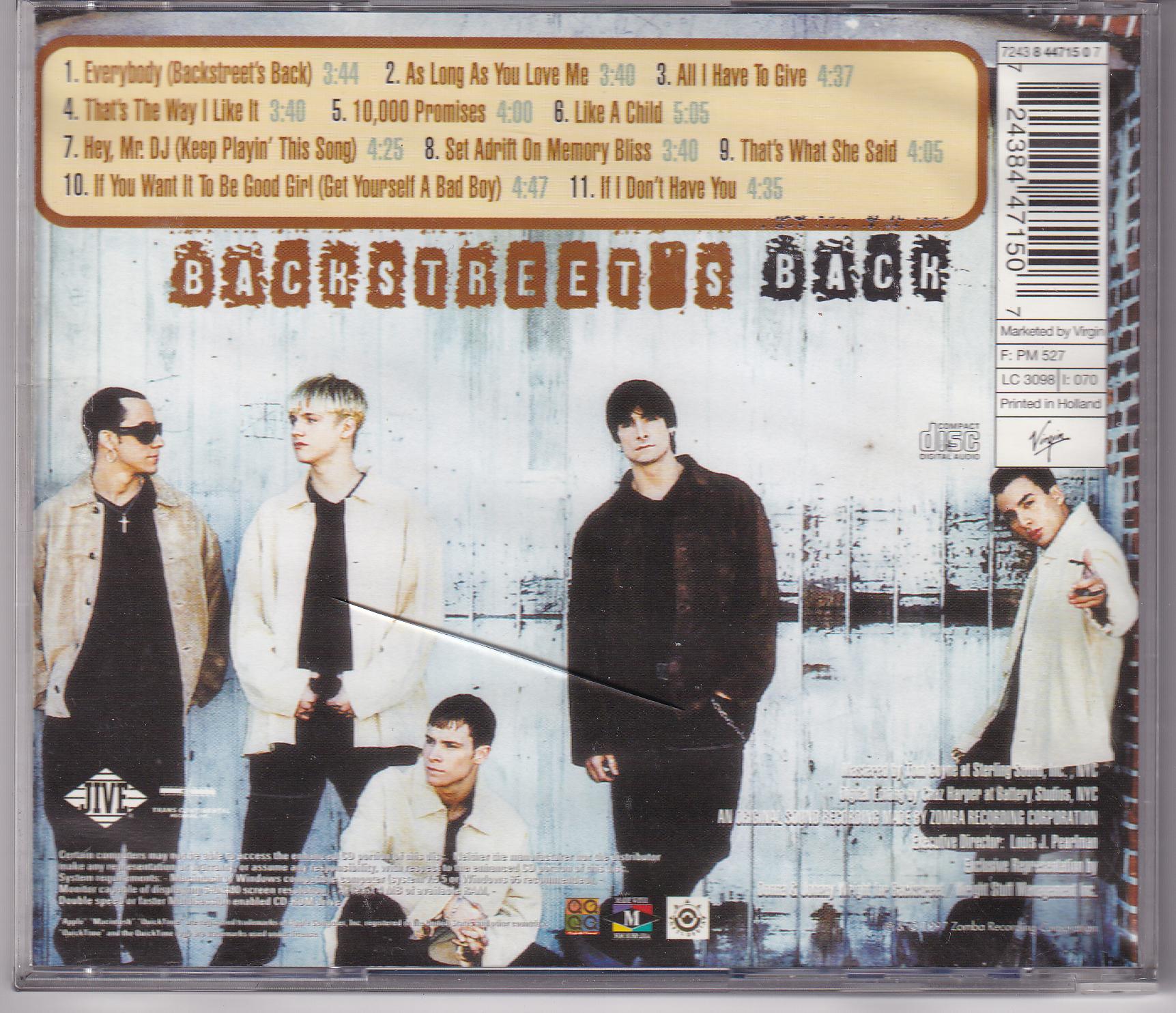 Backstreet Boys Back CD | 1997 Pop Album | Boy Band Music Collectible ...
