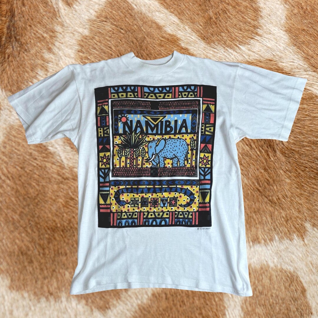 Vintage 1994 Namibia T-shirt: Clive Craft African Elephant Design - Etsy