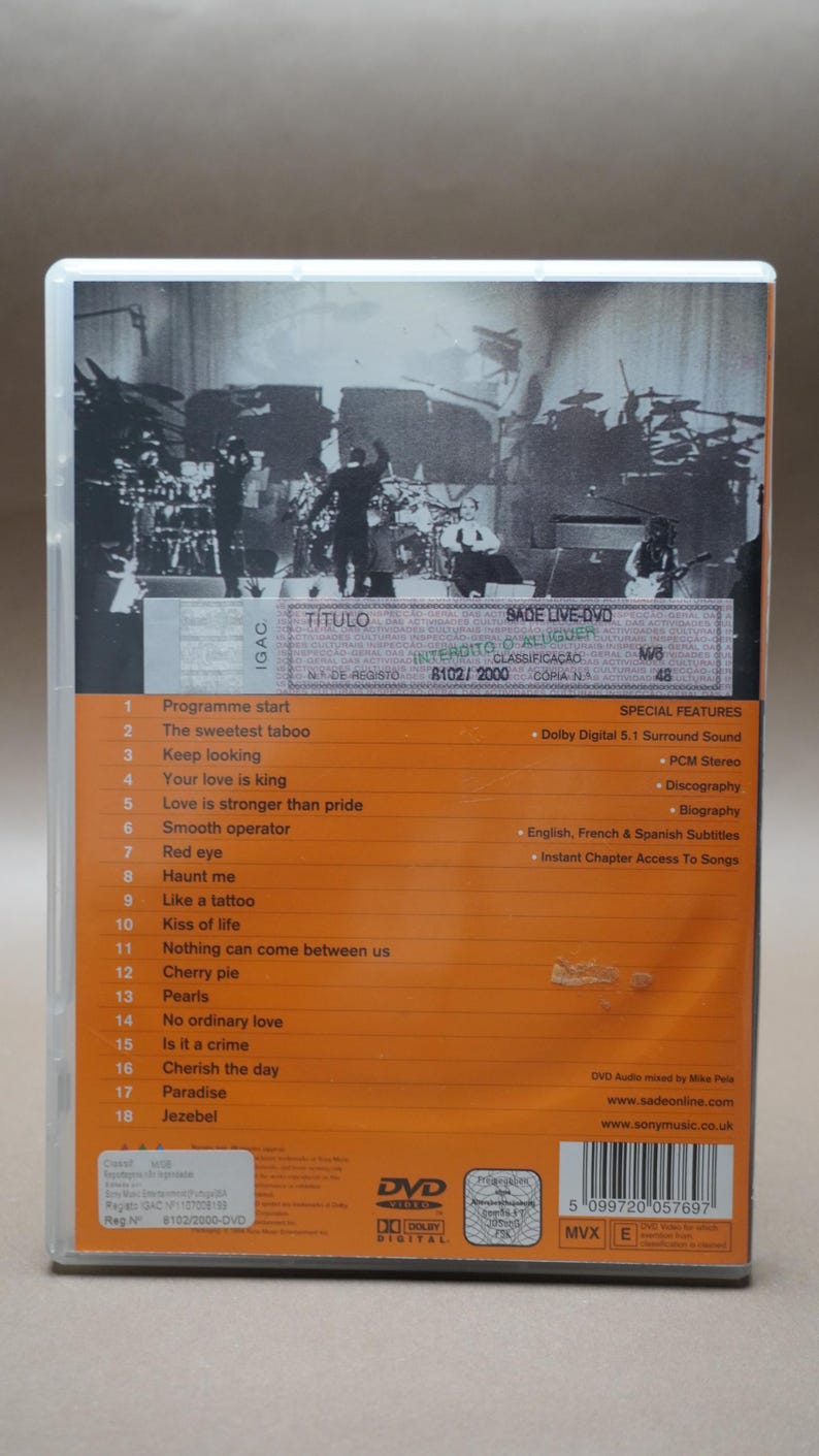 Vintage Sade Concert DVD 1993 | Ideal for R&B Soul Collectors | Live ...