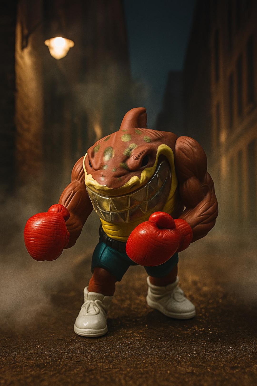 Street Sharks Big Slugger Slammu Boxing Shark Figure - 1995 Mattel ...