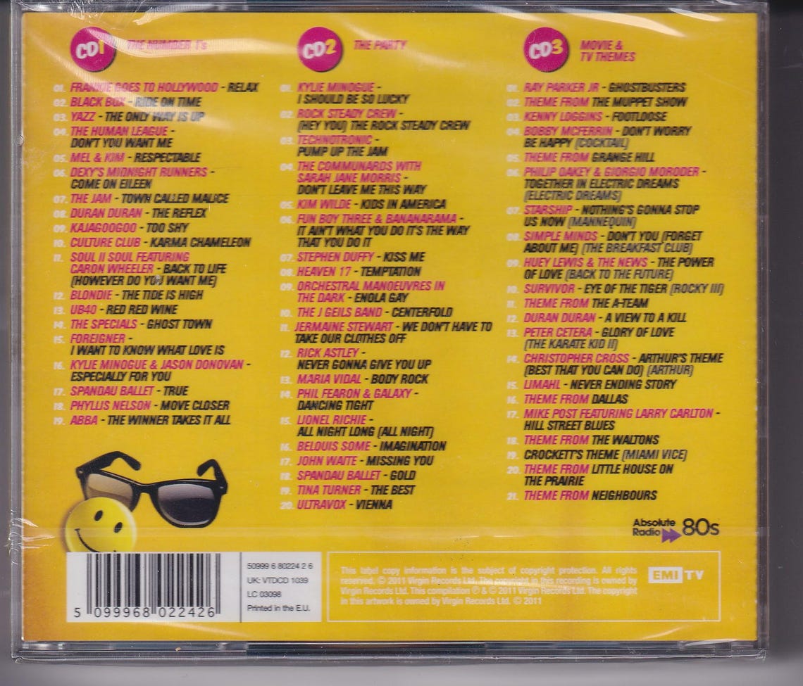 80s Music Collection: Nostalgic 3-disc Set for CD Lovers & Retro Fans ...