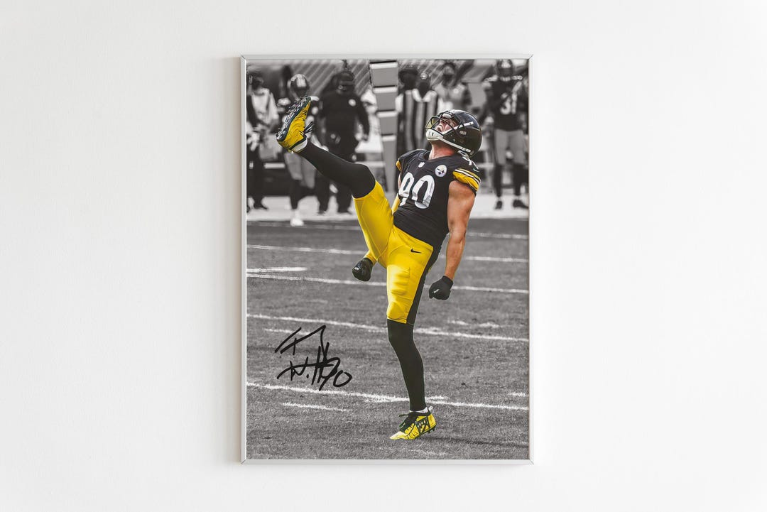 T.J. Watt Poster, Pittsburgh Steelers Print, NFL Poster, Sports Poster ...