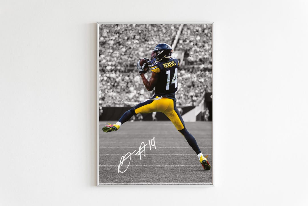 George Pickens Poster, Pittsburgh Steelers Print, NFL Poster, Sports ...
