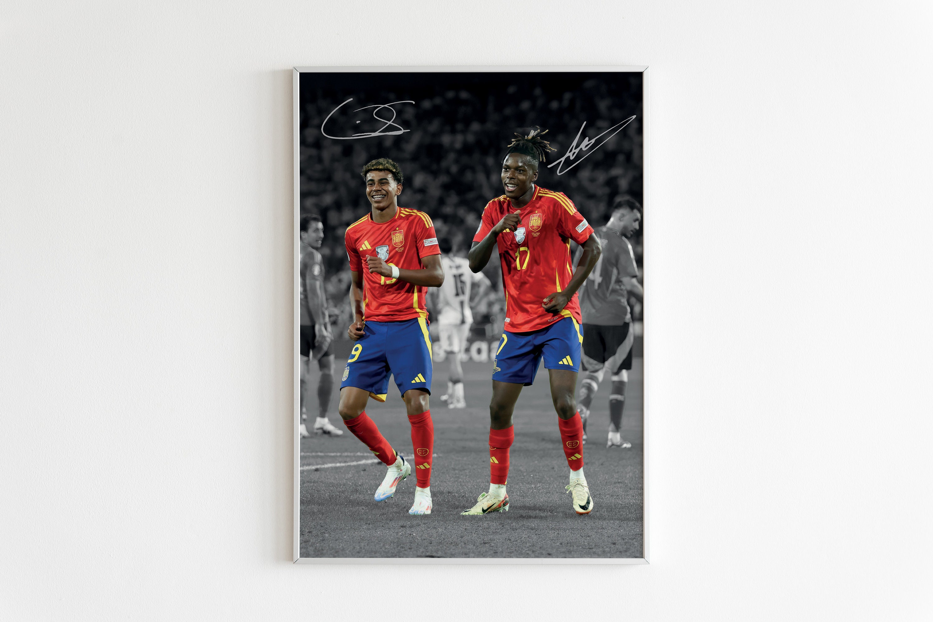 Lamine Yamal, Nico Williams, Spain,football Poster, Soccer Poster ...