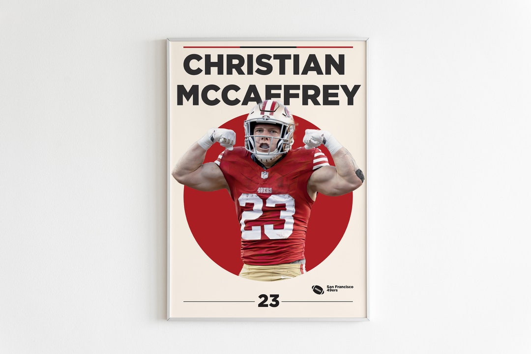 Christian Mccaffrey Poster, San Francisco 49ers, NFL Poster, Bedroom ...