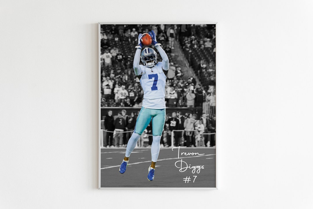 Trevon Diggs Poster, Dallas Cowboys Poster Print, NFL Poster, Bedroom ...