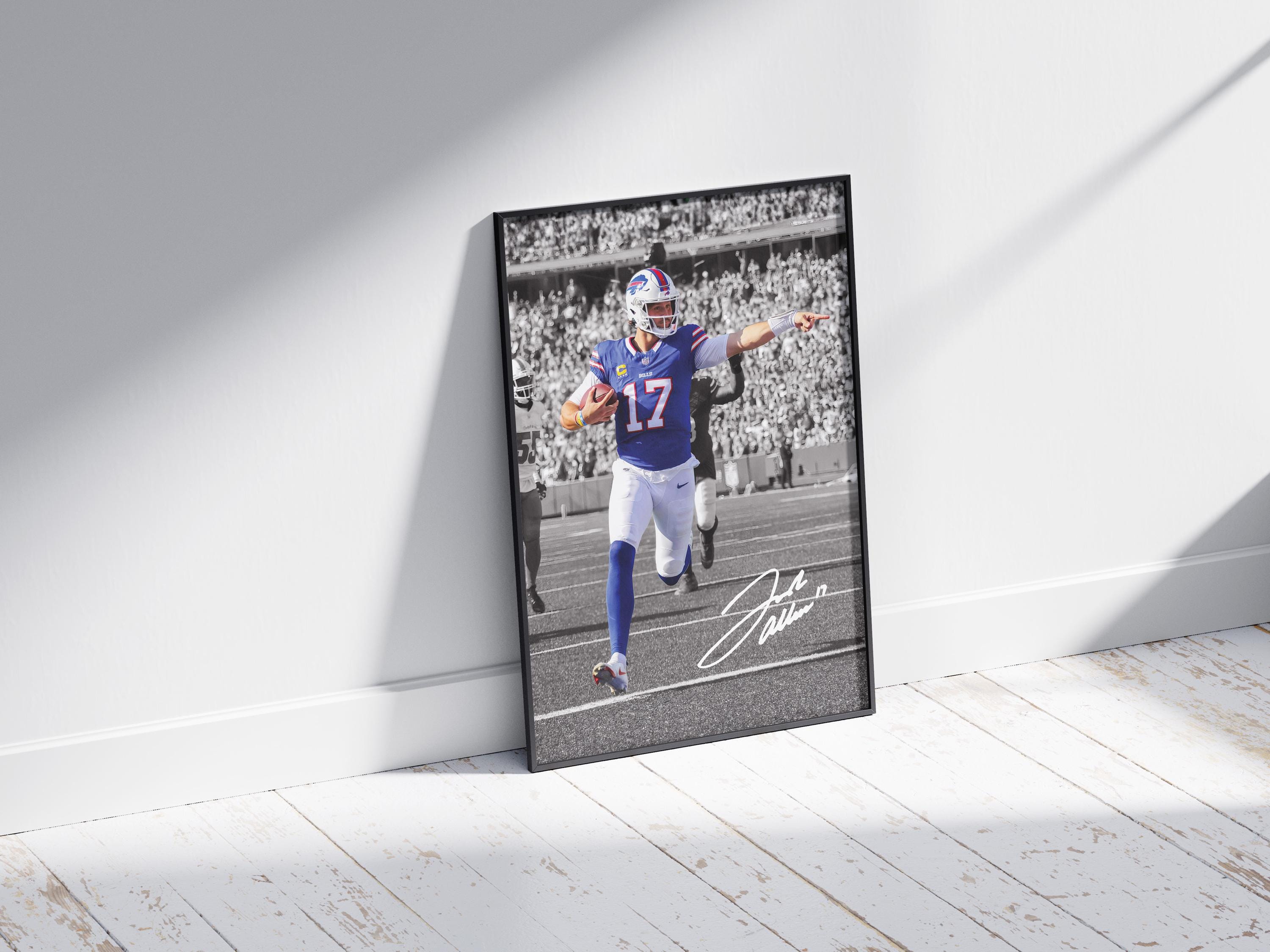 Josh Allen Poster, Art Print, NFL Poster, Bedroom Decor, Wall Art, Home ...