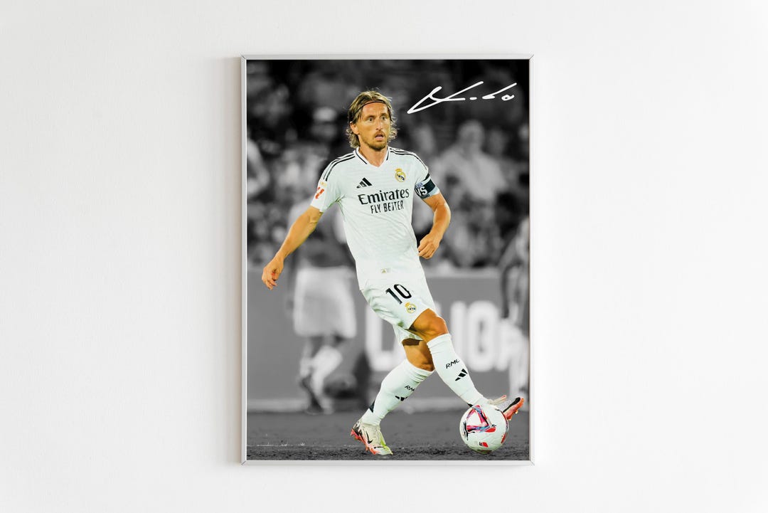 Luka Modric Poster, Football Print, Football Poster, Soccer Poster ...