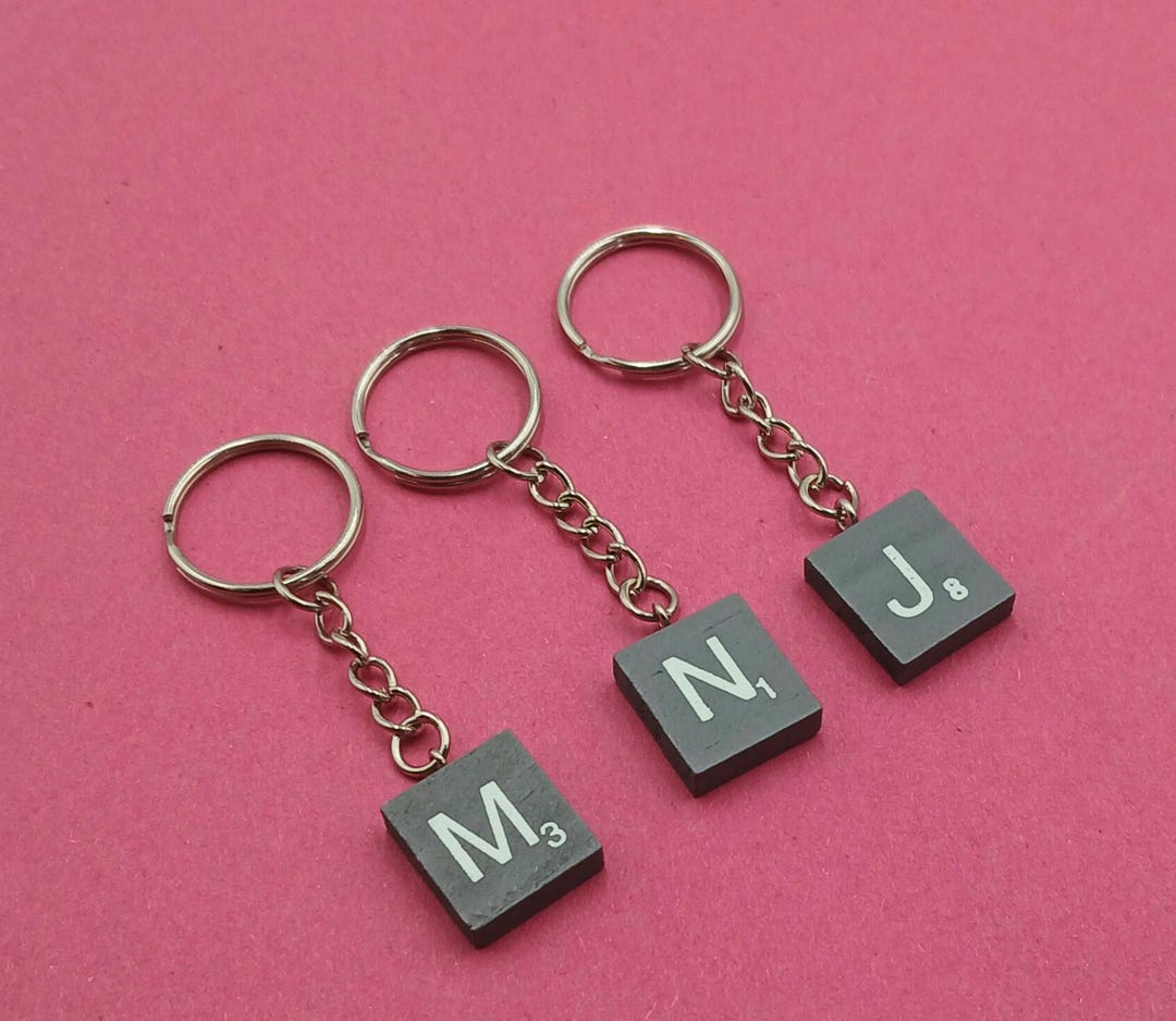 Keyring Homemade Letter Scrabble Tile Keyring - Etsy