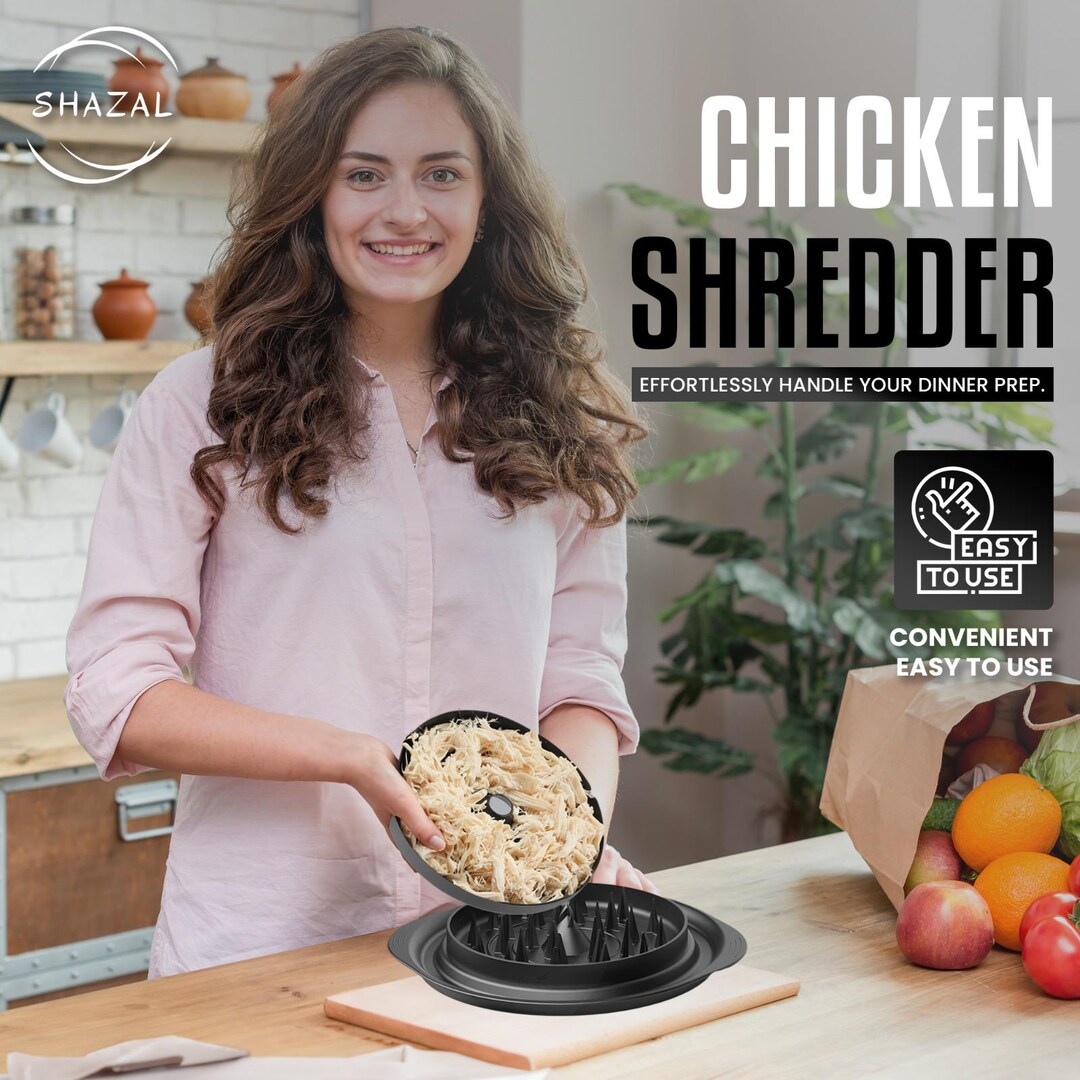 Chicken Shredder Tool With Tray, Mat, Brush, Food Tong, Chicken Tool ...