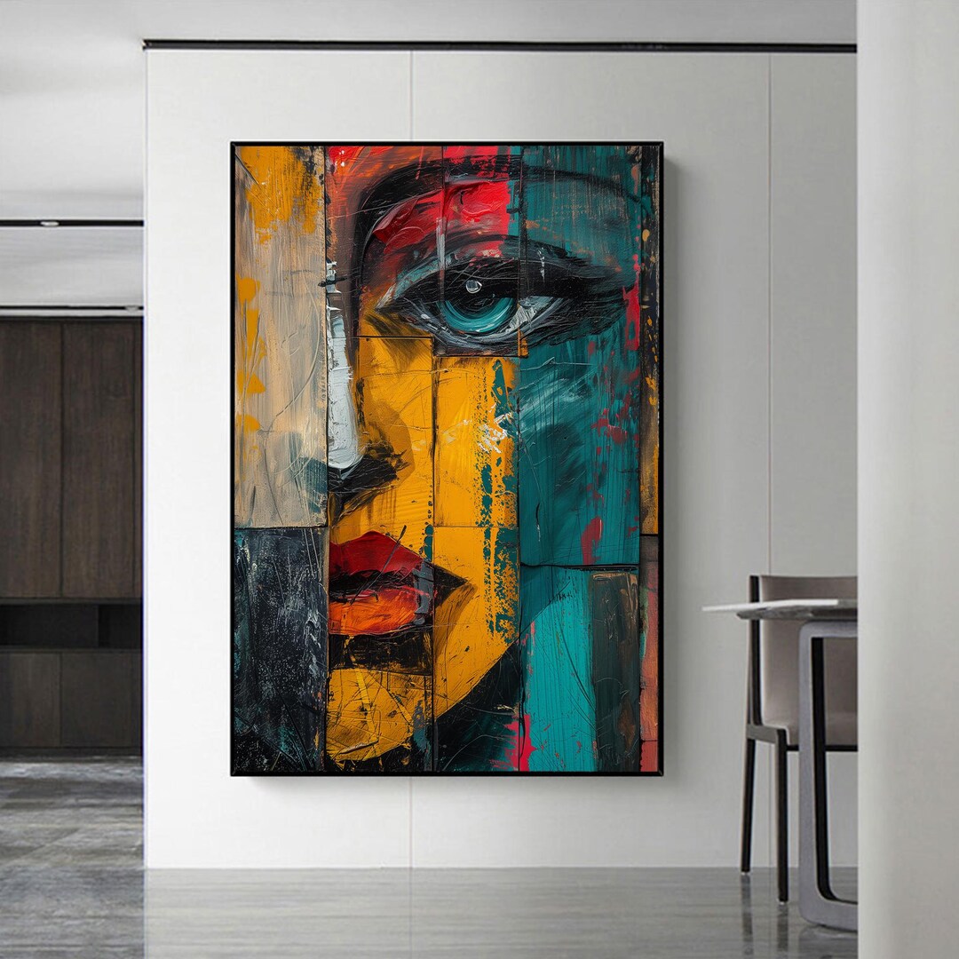 Original Female Model Oil Painting on Canvas, Large Textured Wall Art ...