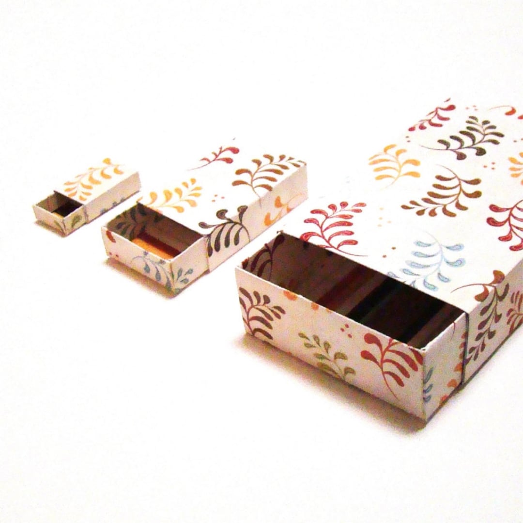 Matchbox Pattern - Diy Matchbox - Printable Box Template - 3 Sizes ...